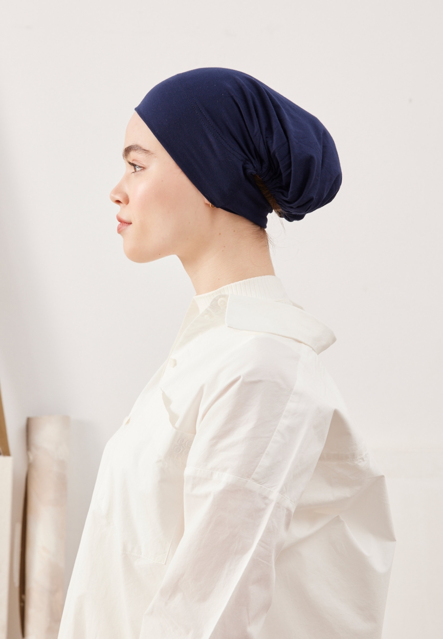 LARGE VOLUME PRACTICAL BONNET DARK BLUE