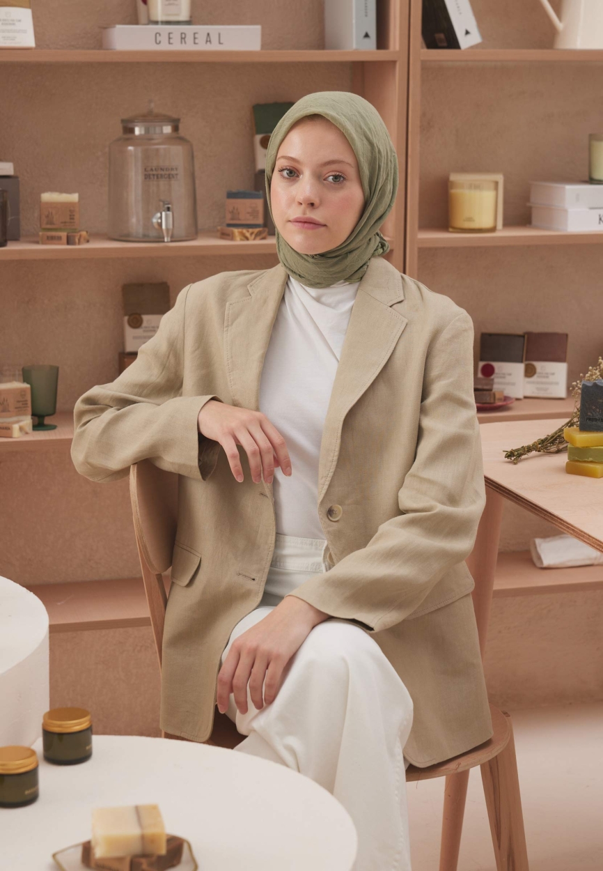 VOILE SQUARE SCARF SAGE Buy Online! | Fresh Scarfs