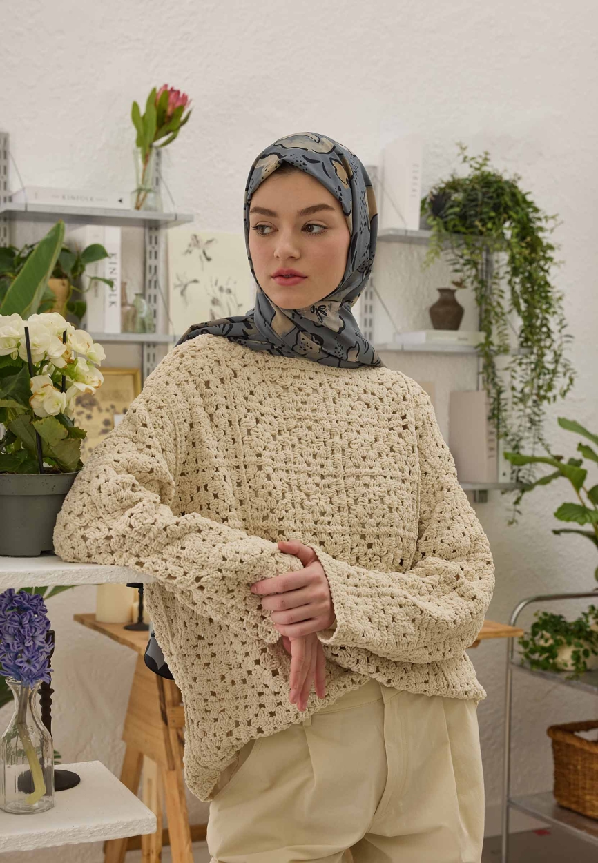 Buy ARIA PATTERN HIJAB BLUE Online! | Fresh Scarfs