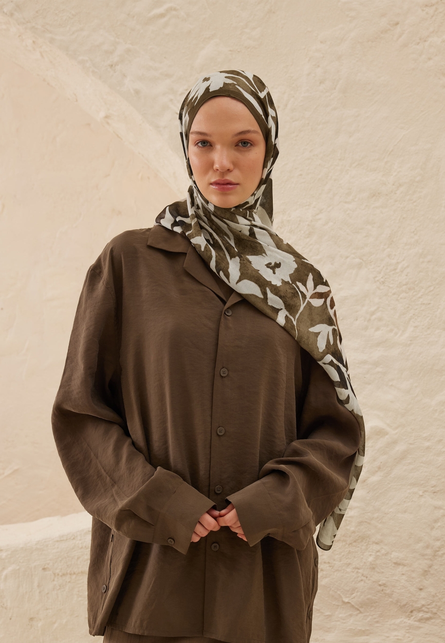 PETUNIA PATTERN RAMI HIJAB SOIL Buy Online! | Fresh Scarfs