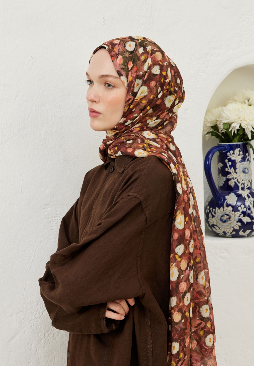 AGNES DESEN RAMİ ŞAL GÜLKURUSU Online Satın Al! | Fresh Scarfs