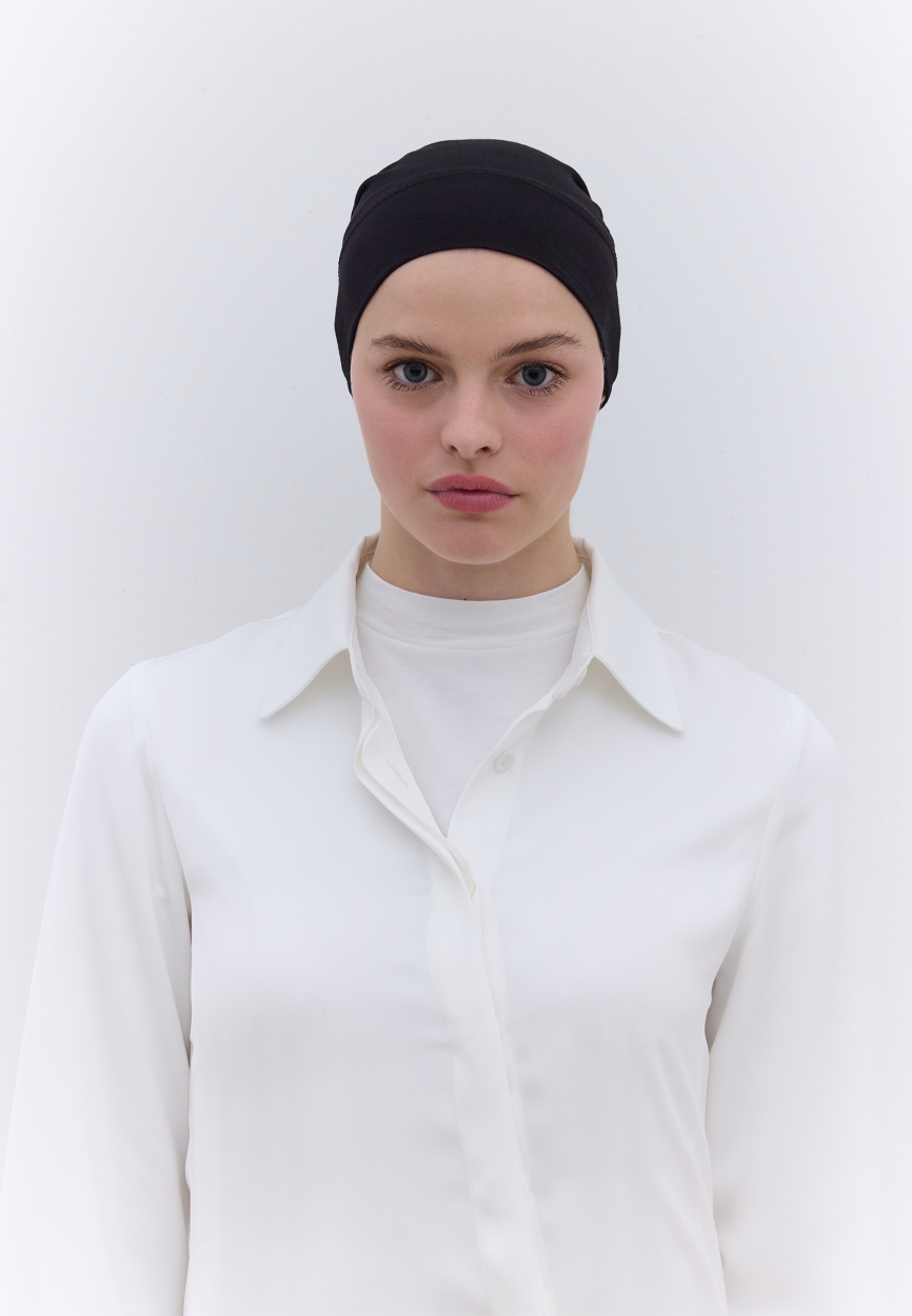 PLAIN TUBE BONNET (FREE BONNET) BLACK Buy Online! | Fresh Scarfs