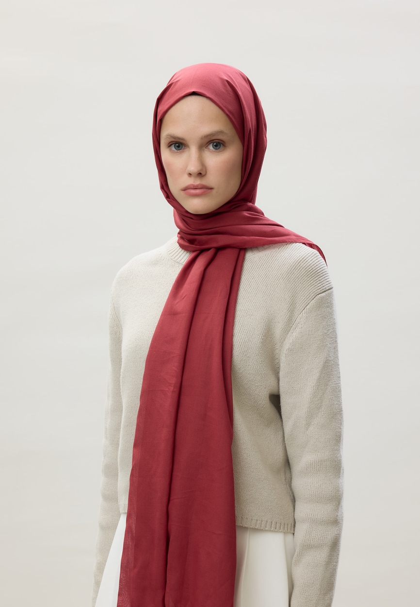 İNCE PAMUK VUAL SAL MARSALA Online Satın Al! | Fresh Scarfs