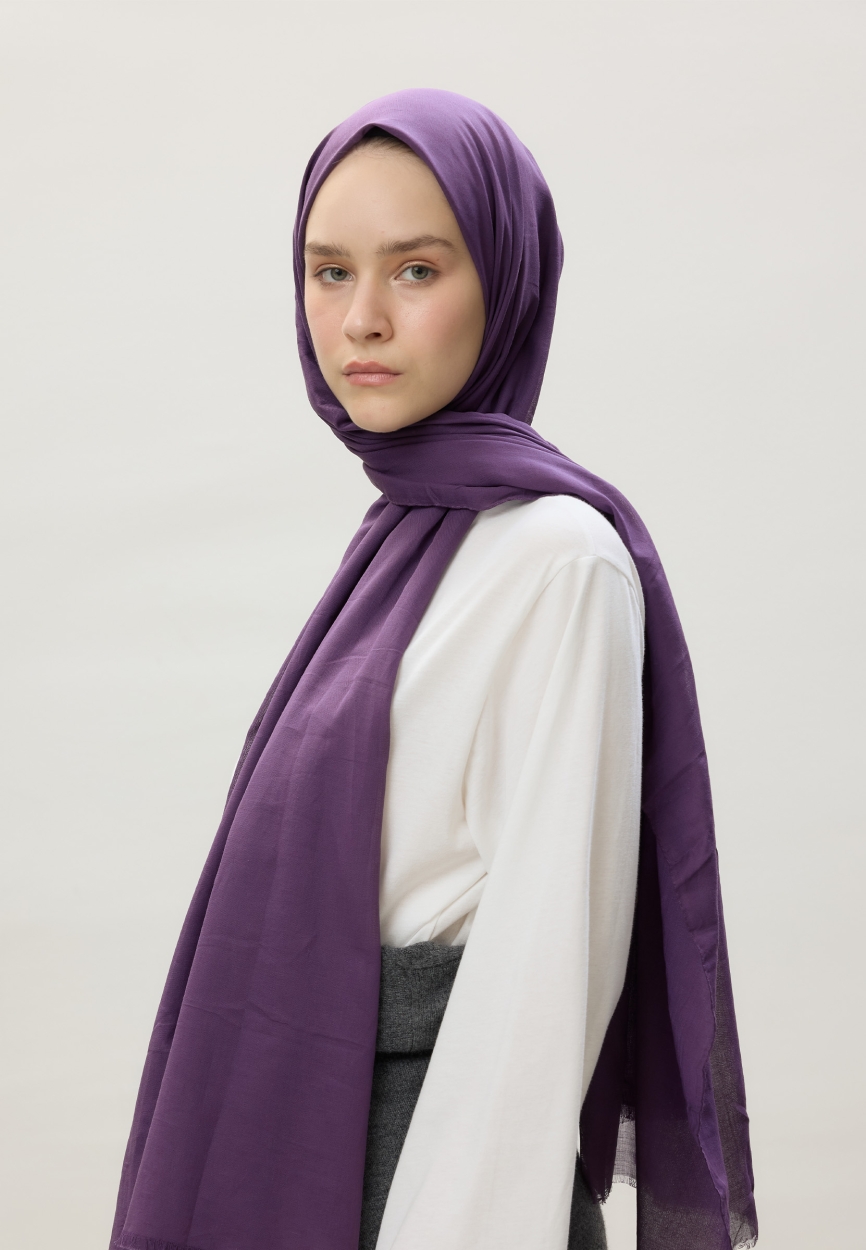 THIN COTTON VOILE HIJAB VIOLET