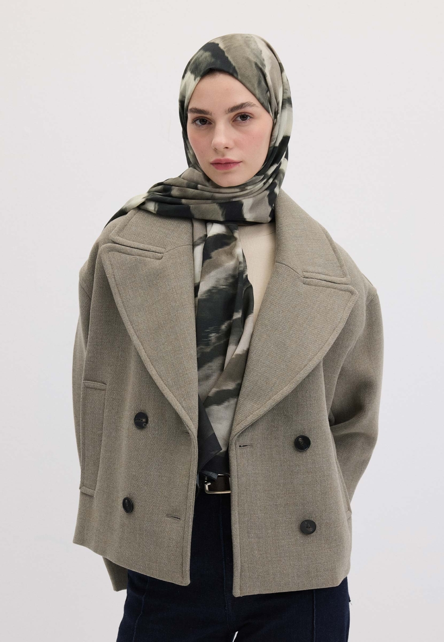 TIE DYE DESEN ŞAL KOYU BEJ Online Satın Al! | Fresh Scarfs