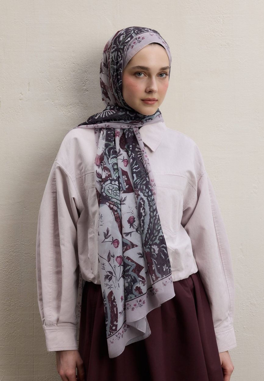 ALIZA PATTERNED SILKCRINKLE COTTON DUSTY ROSE