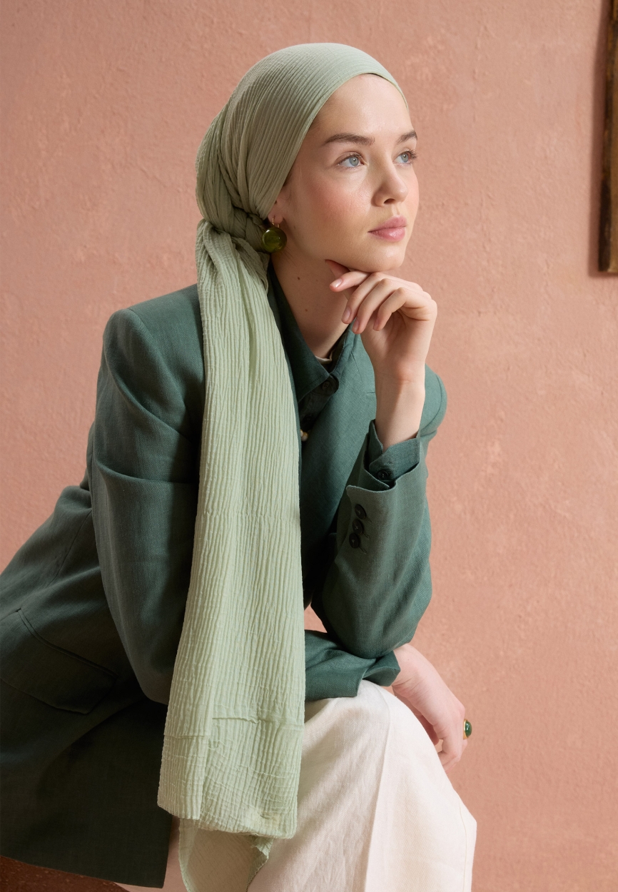 MODAL CRINKLE HIJAB MINT