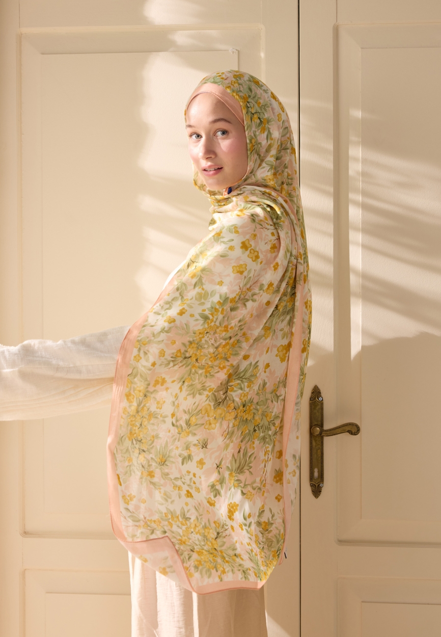 EMMETT PATTERN RAMI HIJAB SALMON Buy Online! | Fresh Scarfs